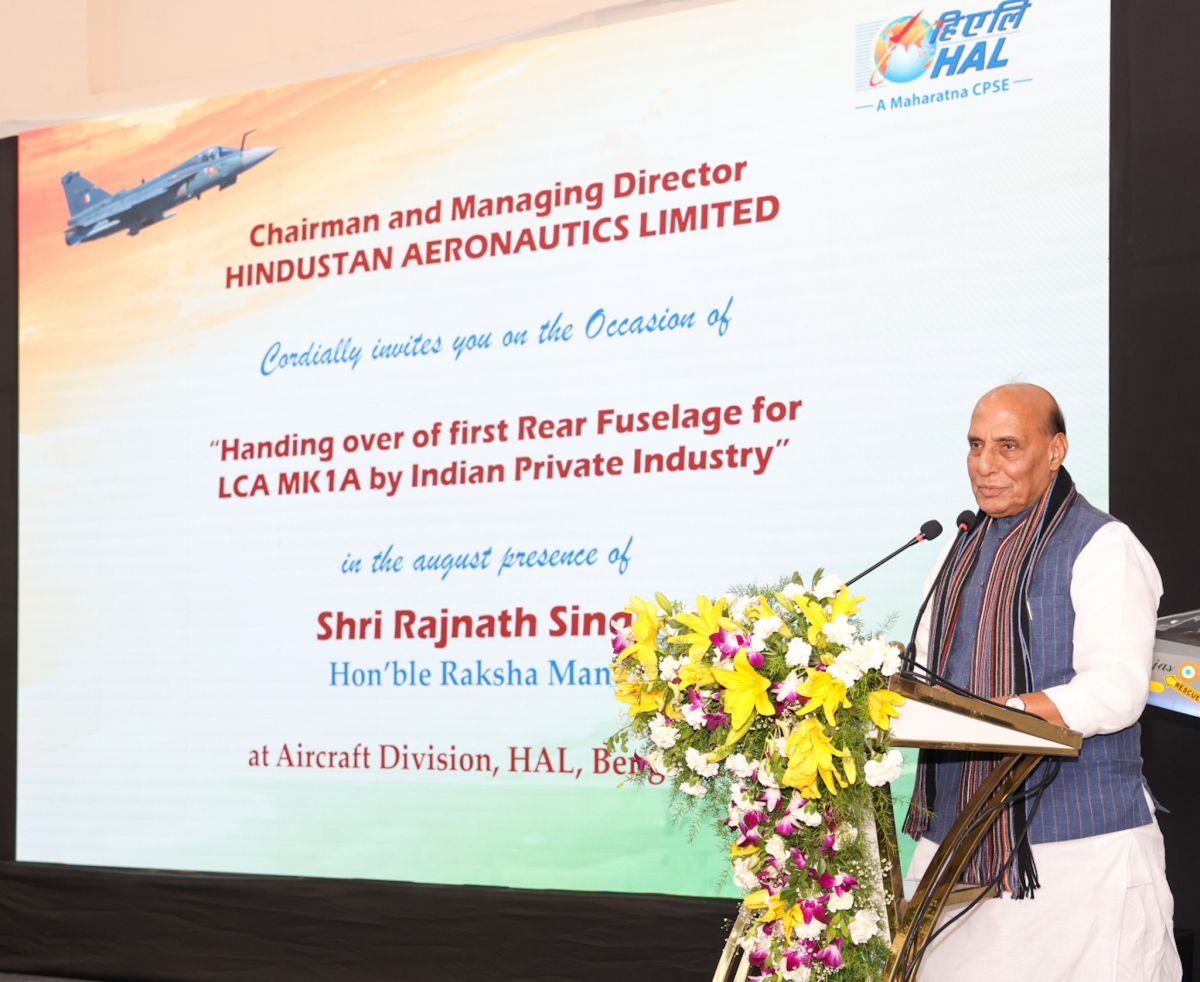 Indian Defence Industries | First Rear Fuselage for LCA Mk1A from Private Sector